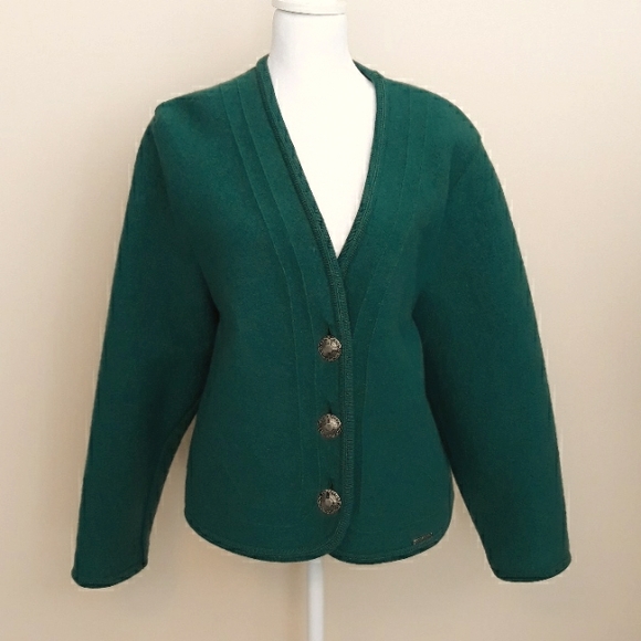 geiger | Jackets & Coats | Green Geiger Boiled Wool Jacket | Poshmark
